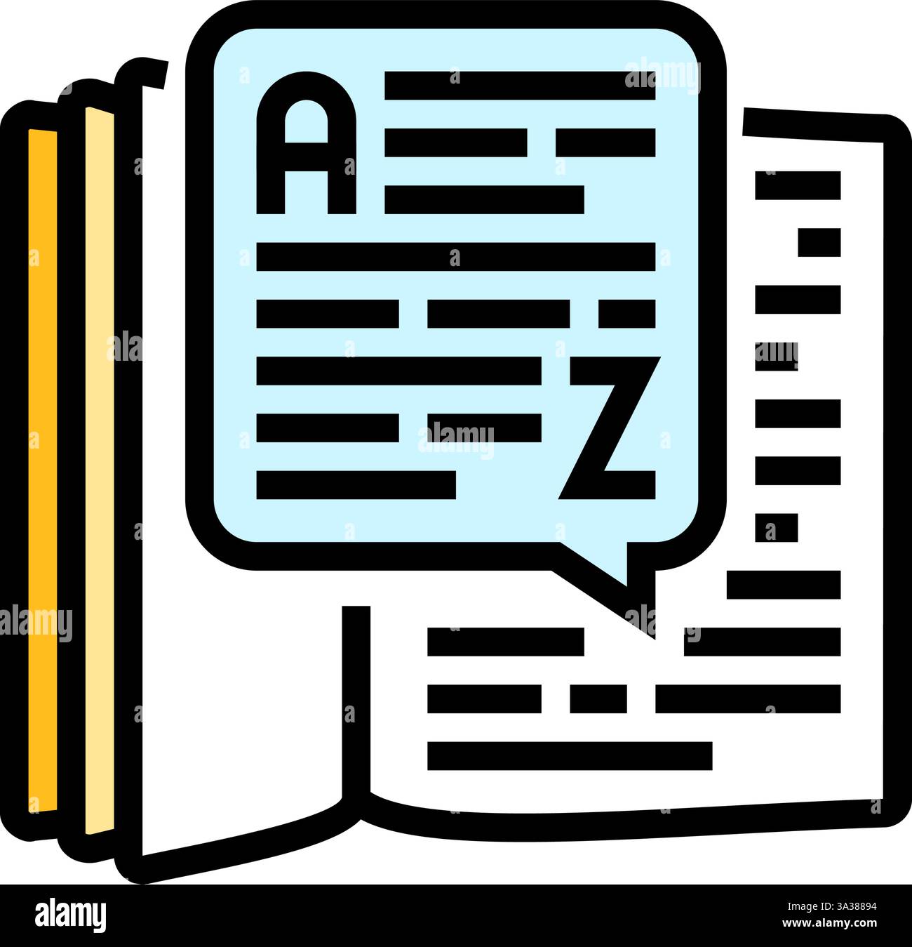 Dictionary Nlp Color Icon Vector Illustration Stock Vector Image And Art Alamy