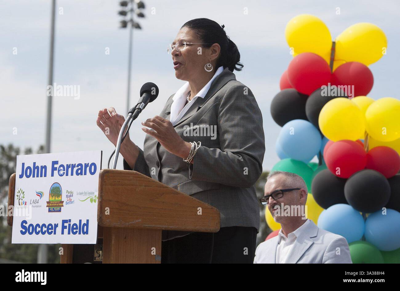 July 28, 2014 - Los Angeles, CA, USA - LA84 Foundation President Anita ...