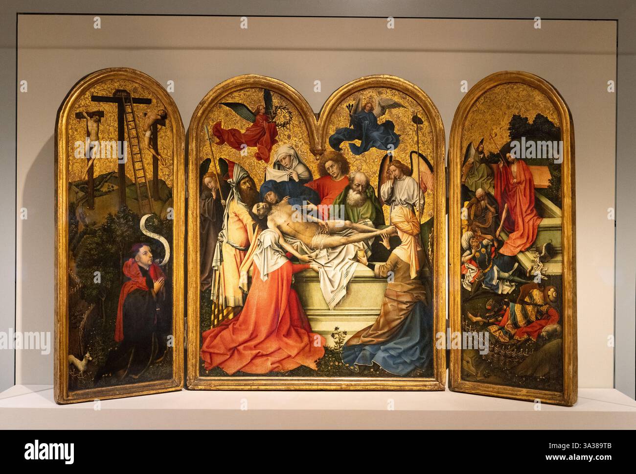 Attributed to Robert Campin, Belgian artist; "The Entombment" (of ...
