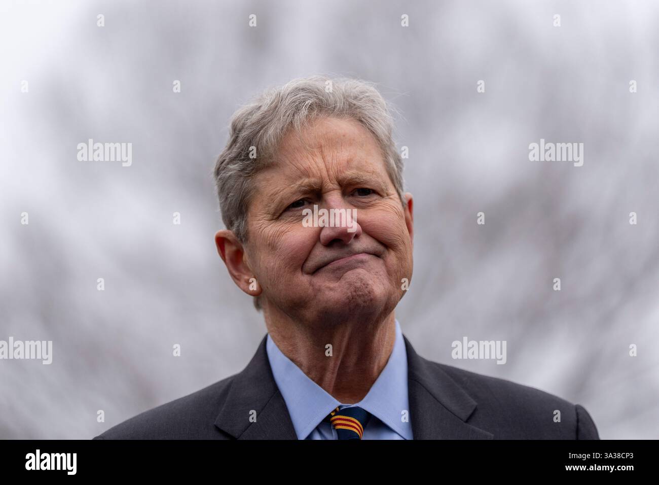 Sen. John Kennedy, R-La., speaks with reporters at the White House ...