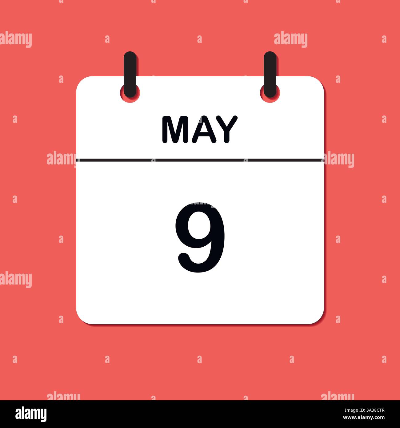 May 9. Daily Calendar icon for design. Simple design for business ...