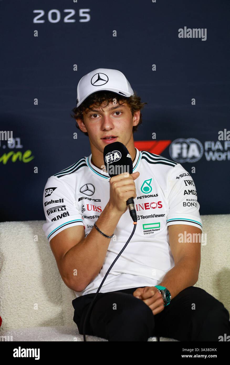 KIMI ANTONELLI Andrea (ita), Mercedes AMG F1 Team W16, portrait, press conference during the ...
