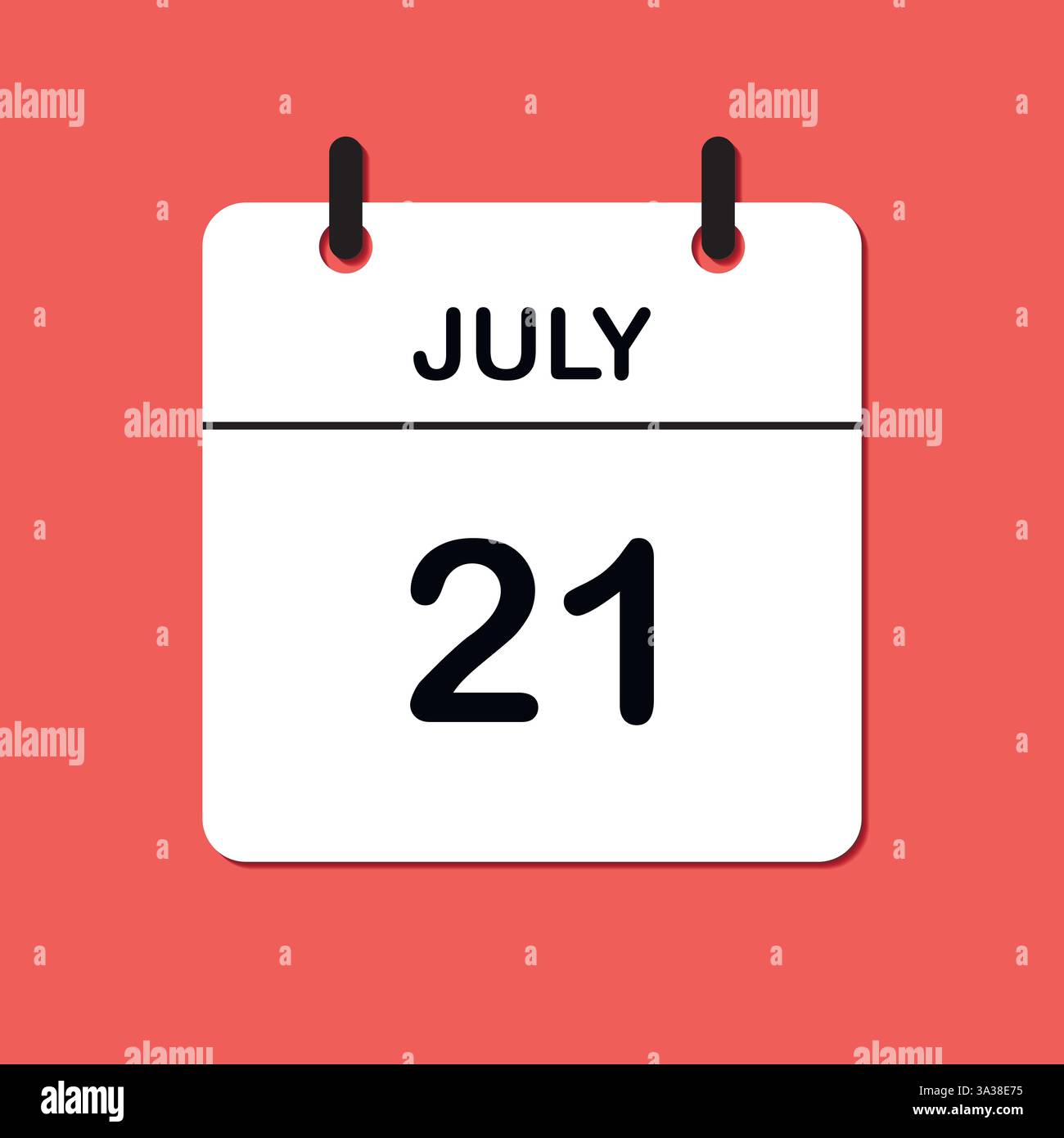 July 21. Daily Calendar icon for design. Simple design for business ...