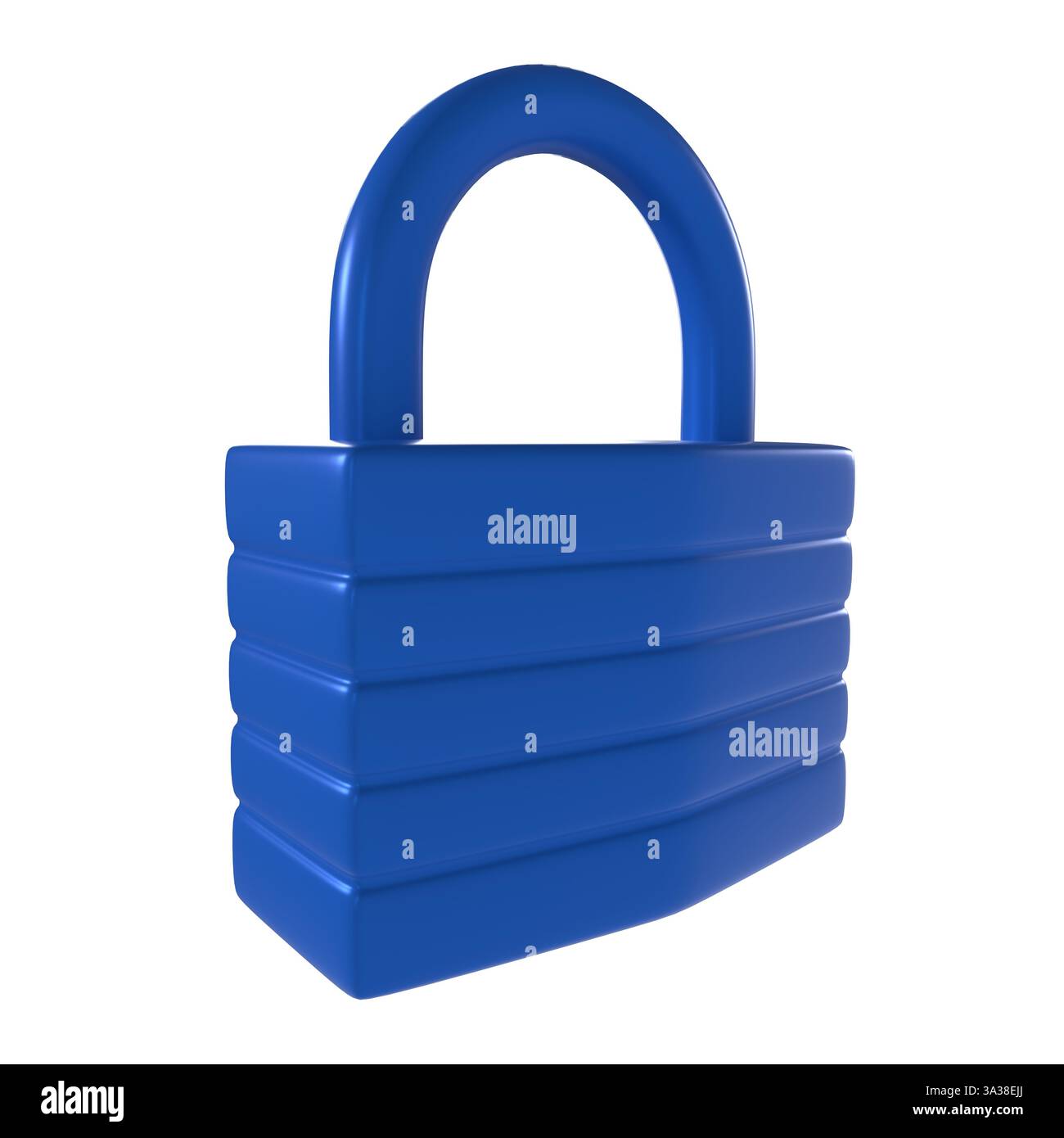A vibrant blue padlock featuring a sleek and modern design rests ...