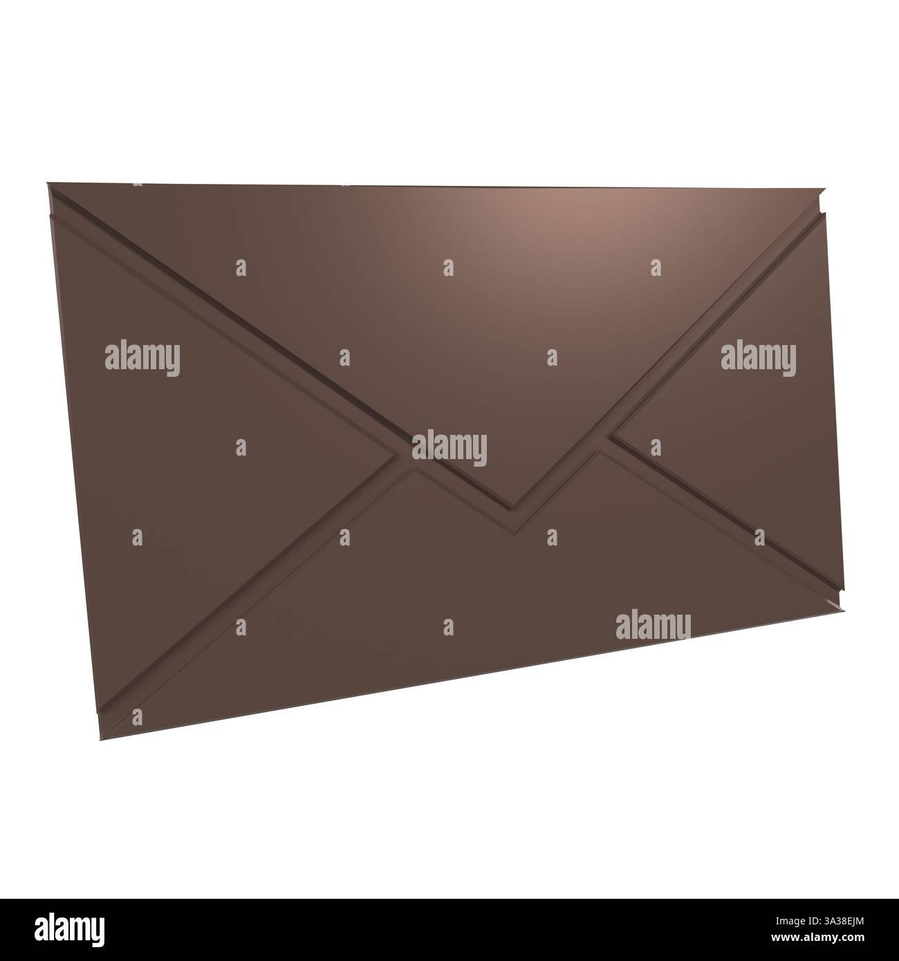 A simple brown envelope is shown against a clean white background ...