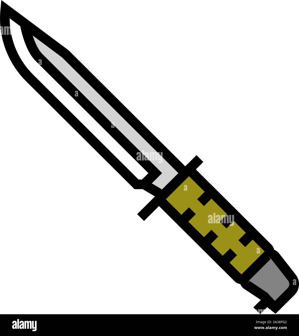 hunting knife redneck color icon vector illustration Stock Vector Image ...
