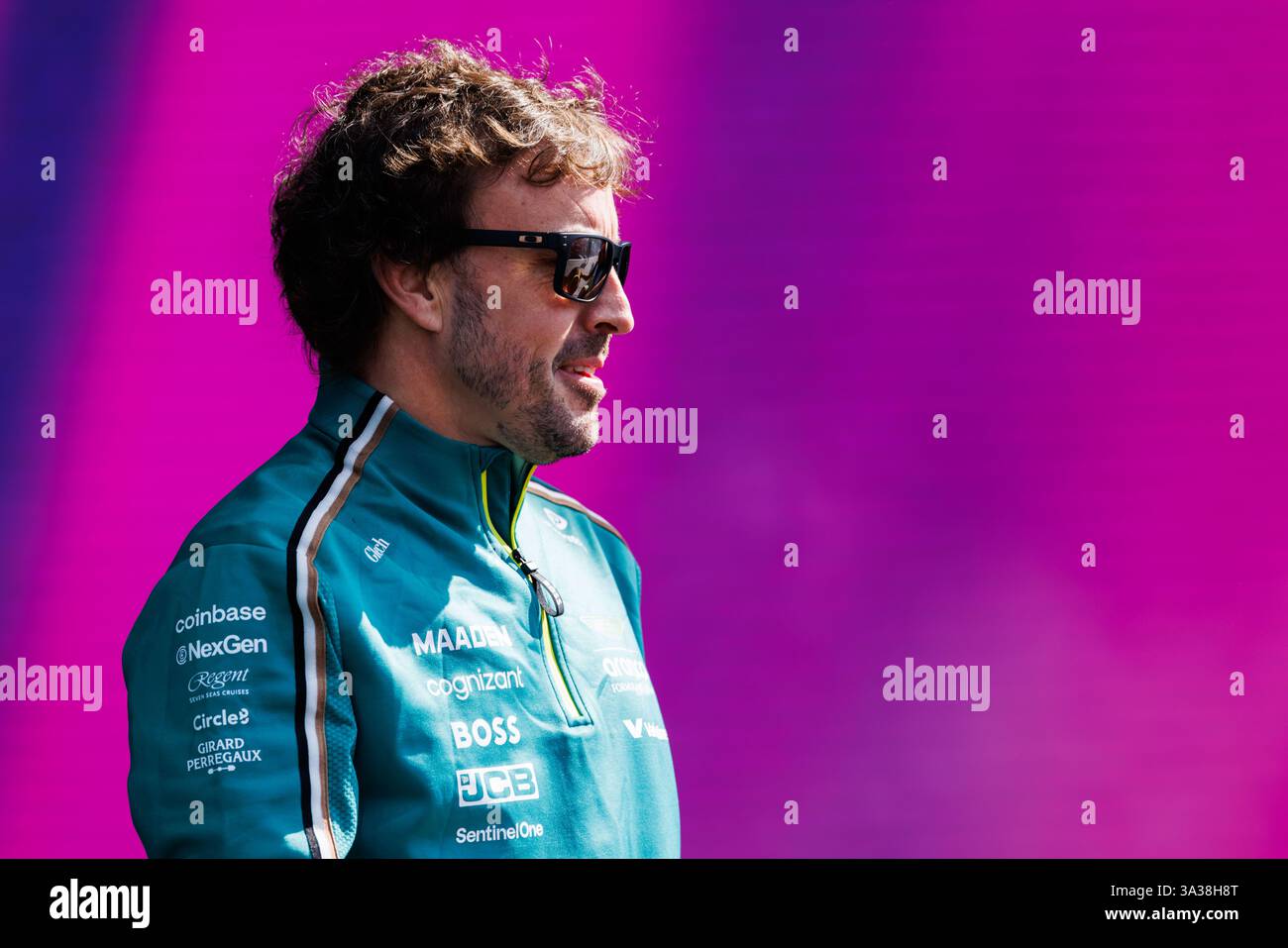 Melbourne, Australia. 14th Mar, 2025. Fernando Alonso of Spain and the ...