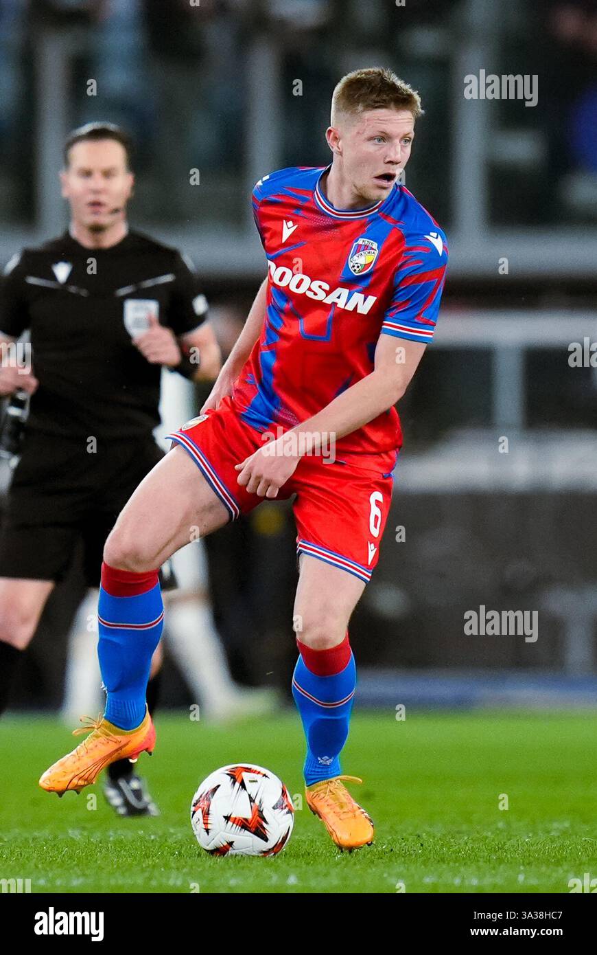 Rome, Italy. 13th Mar, 2025. Lukas Cerv of FC Viktoria Plzen during the ...