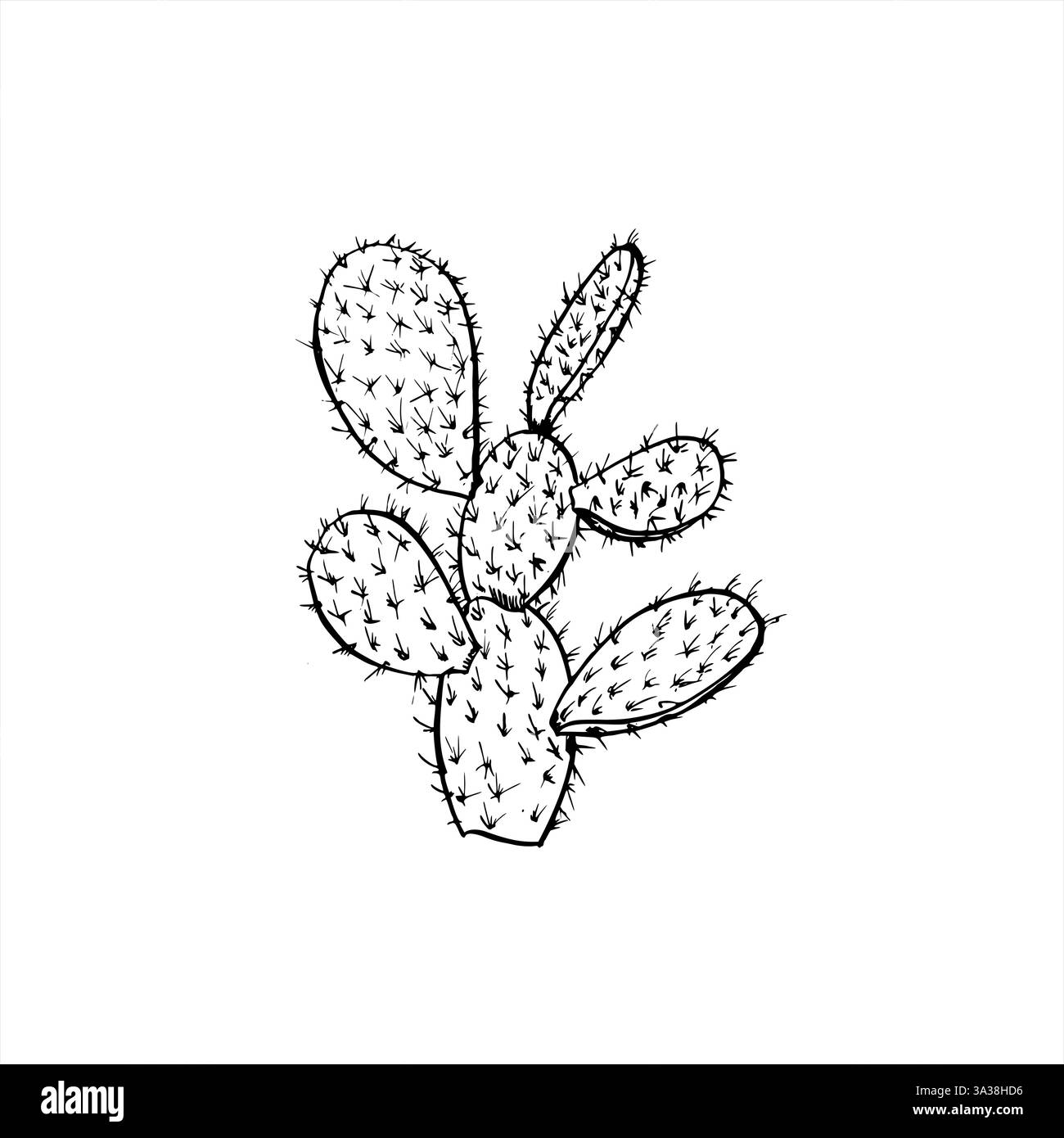 Saguaro prickly pear cacti Stock Vector Images - Alamy