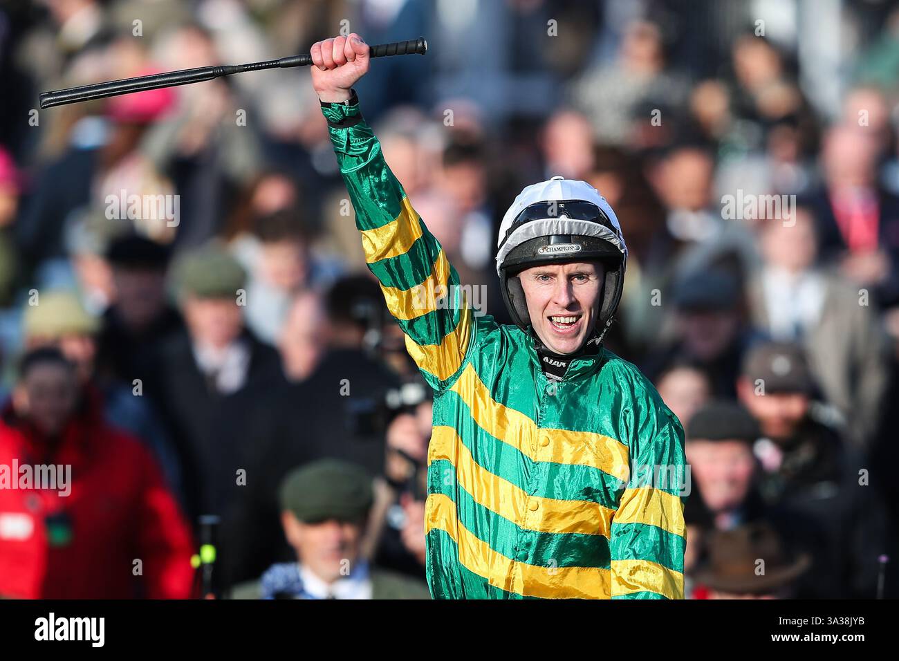 Mark Walsh on Inothewayurthinkin celebrates winning the Gold Cup during ...