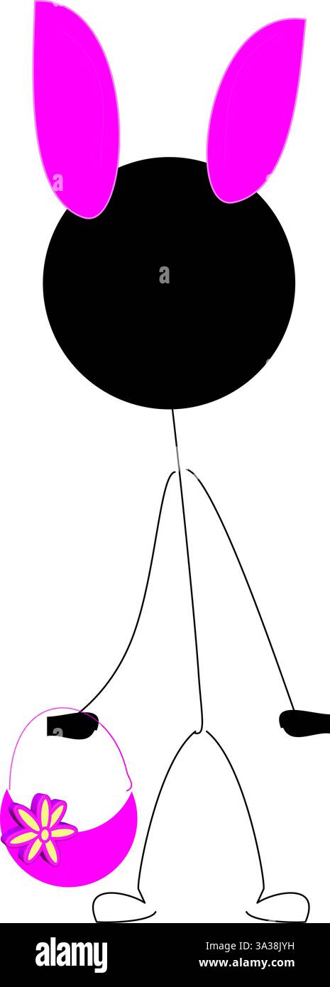 Stick person dressed up as easter bunny hi-res stock photography and ...