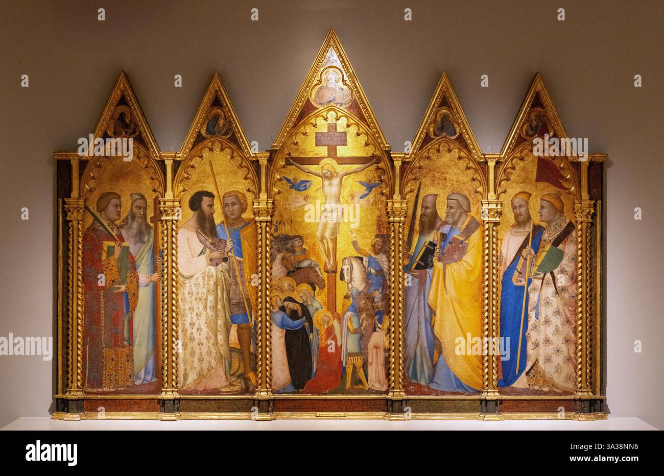 Bernardo Daddi Painting The Crucifixion With Saints 1348 14th