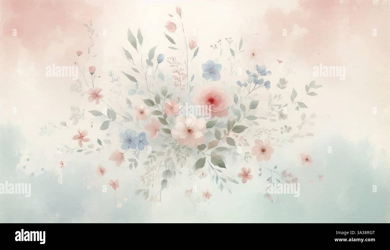 Soft Watercolor Background with Gentle Blending Stock Vector Image ...