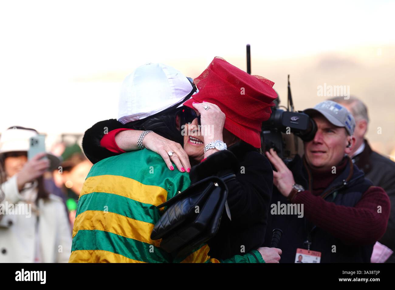 Mark Walsh (left) celebrates with Noreen McManus, wife of JP McManus ...