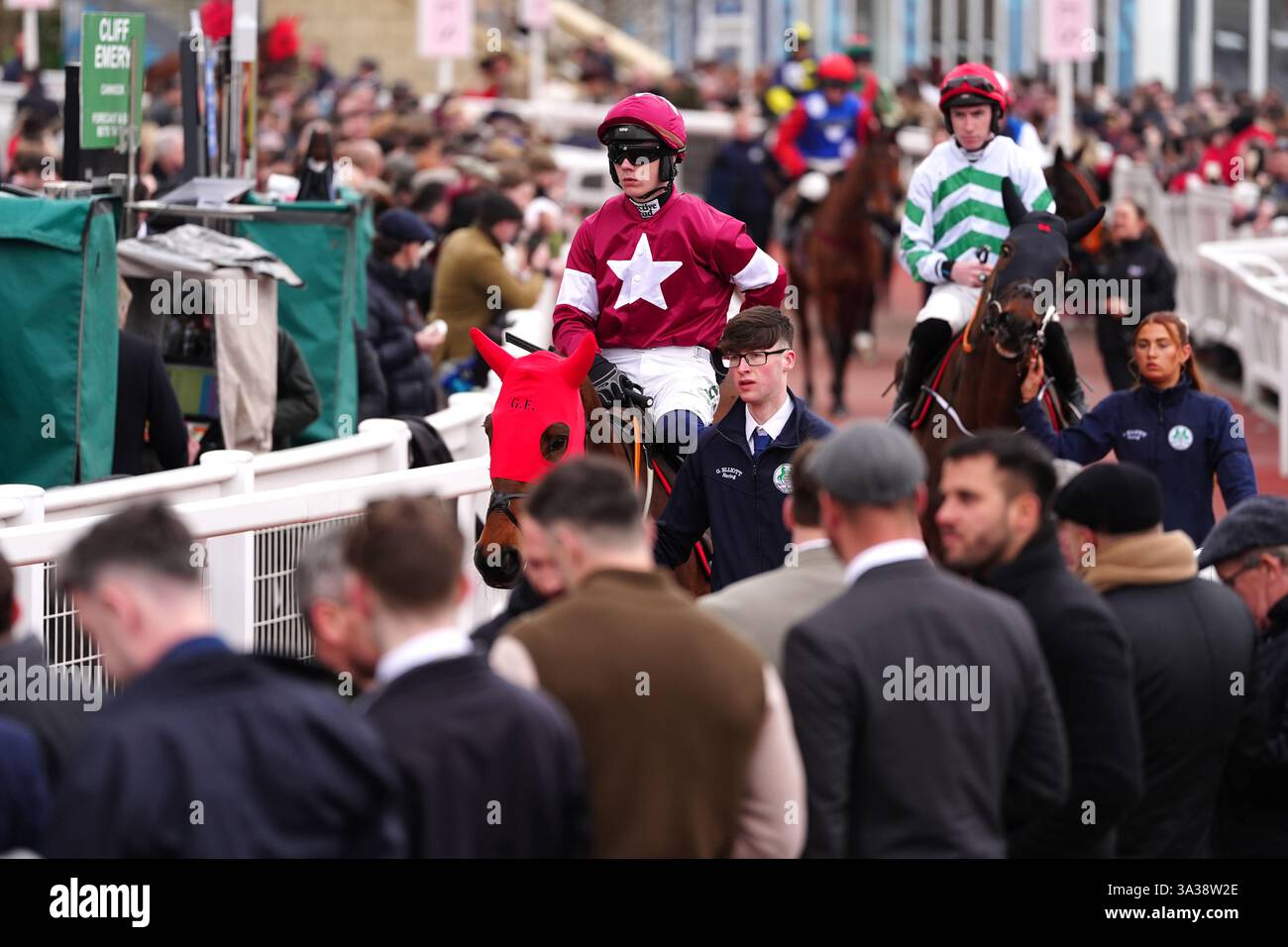 Ballybow ridden by Danny Gilligan ahead of the Albert Bartlett Novices ...