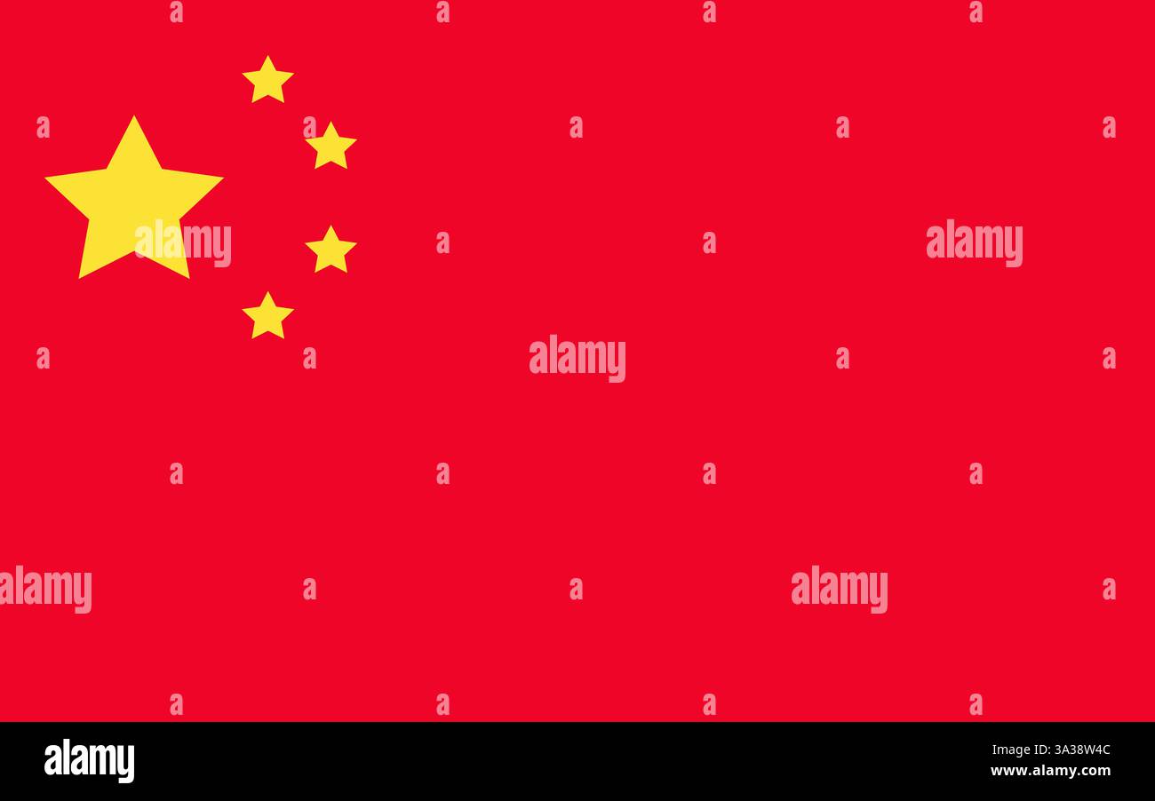 National flag of China country vector illustration Stock Vector Image ...