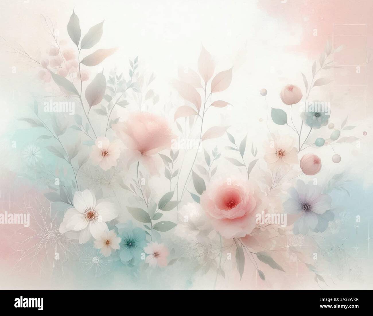 Soft Watercolor Background with Gentle Blending Stock Vector Image ...