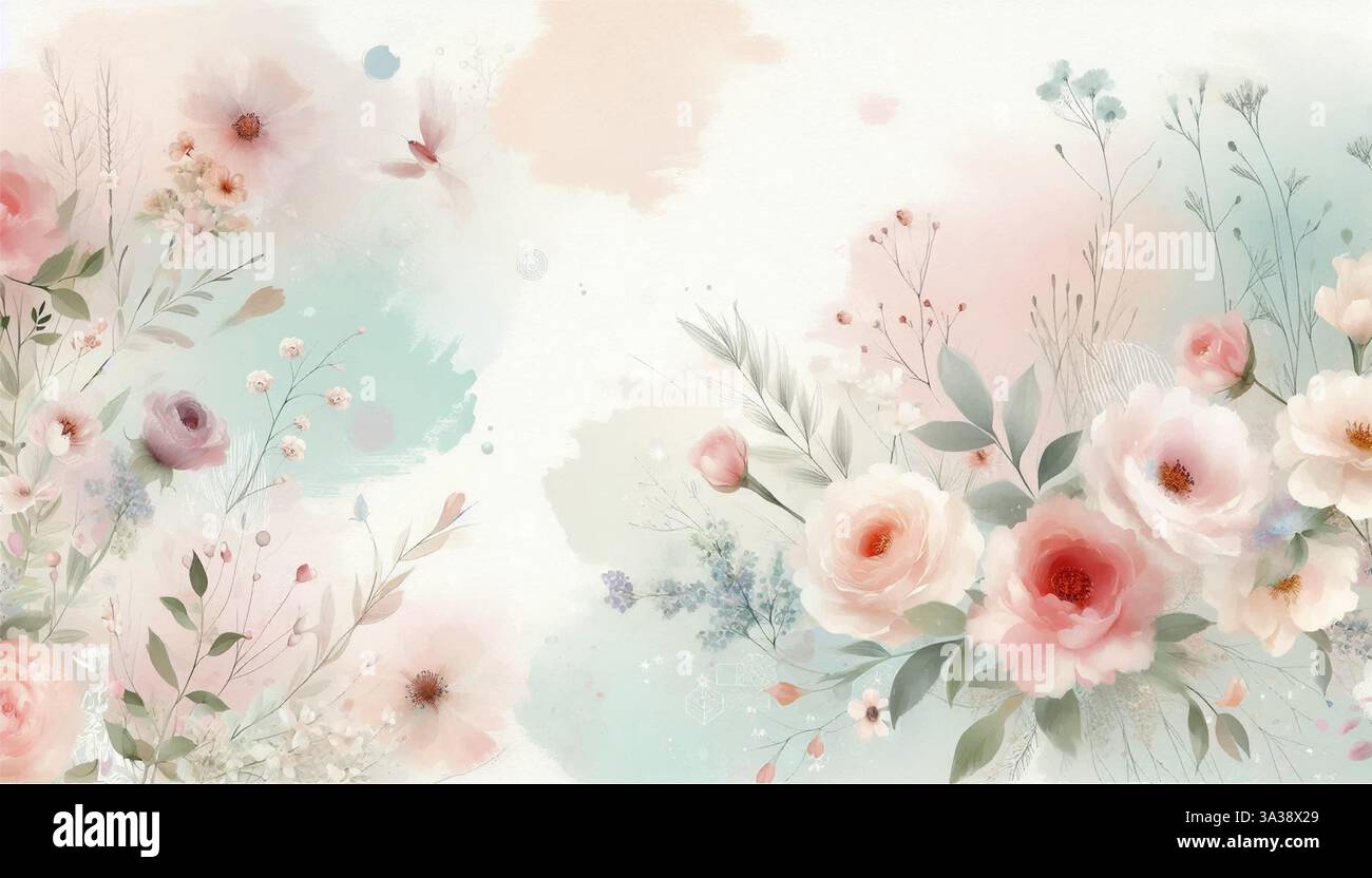 Soft Watercolor Background with Gentle Blending Stock Vector Image ...