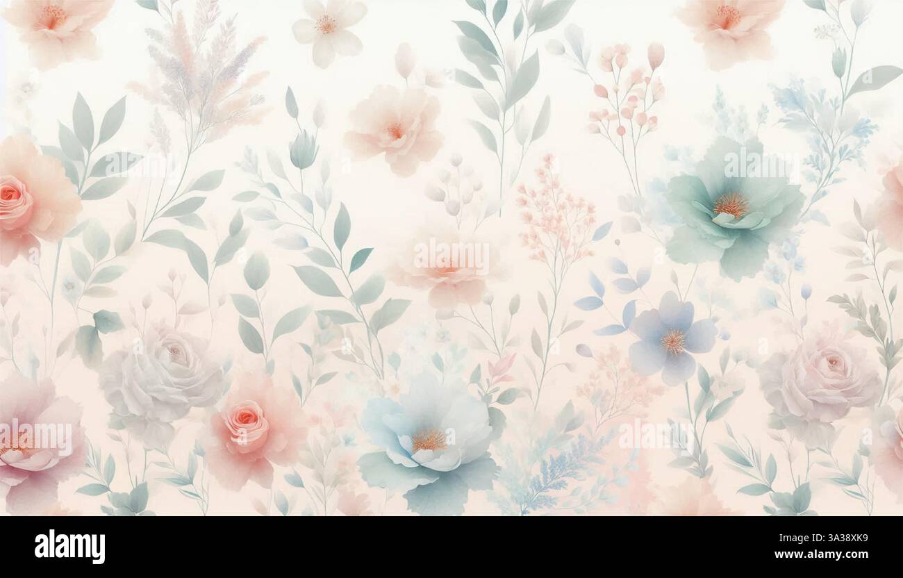 Soft Watercolor Background with Gentle Blending Stock Vector Image ...