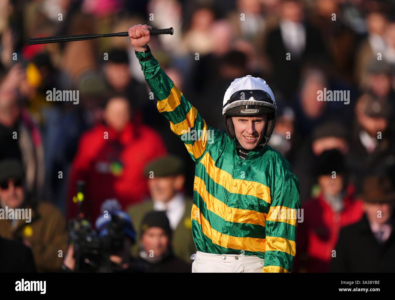 Jockey Mark Walsh after winning the Boodles Cheltenham Gold Cup Chase ...
