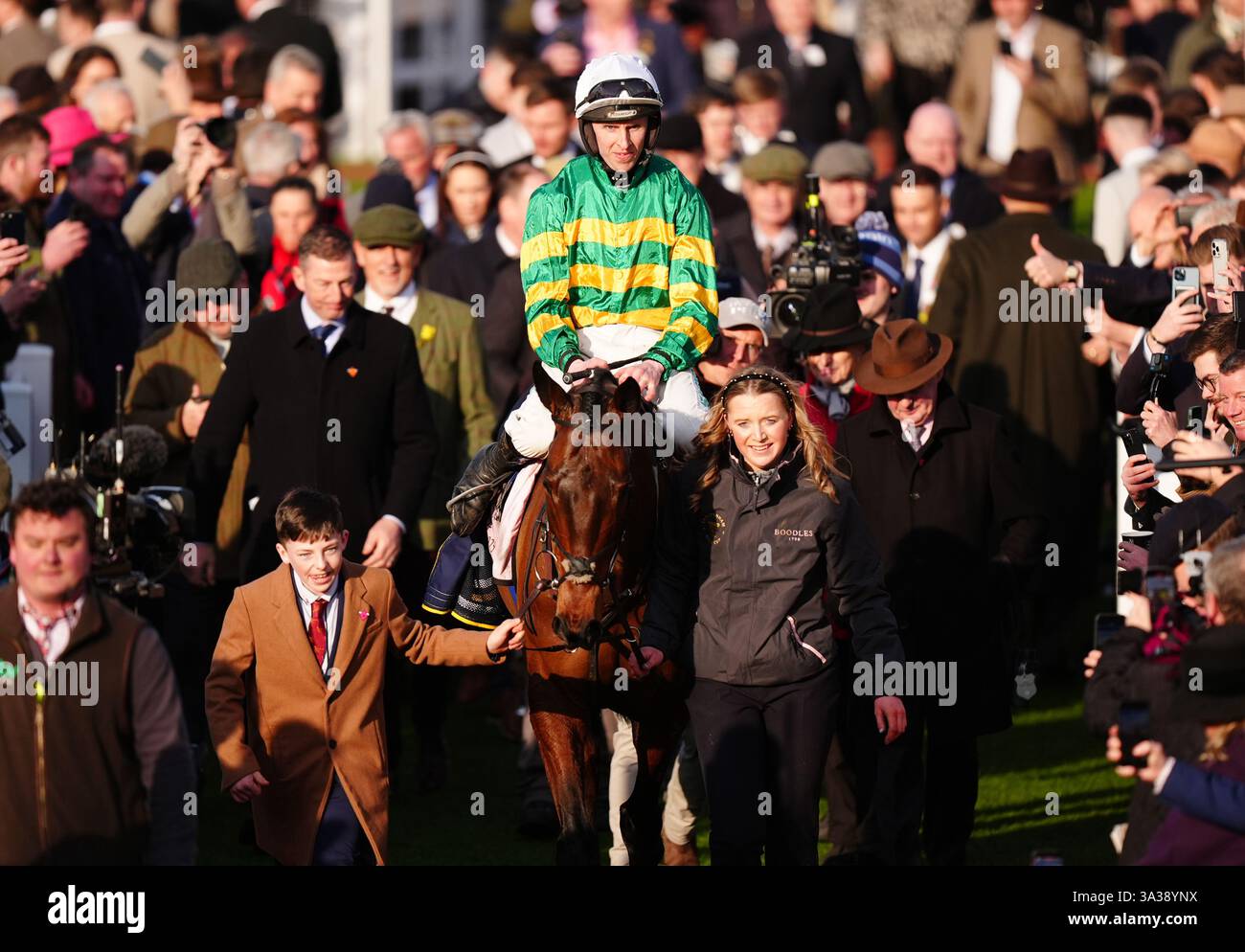 Mark Walsh with Inothewayurthinkin after winning the Boodles Cheltenham ...