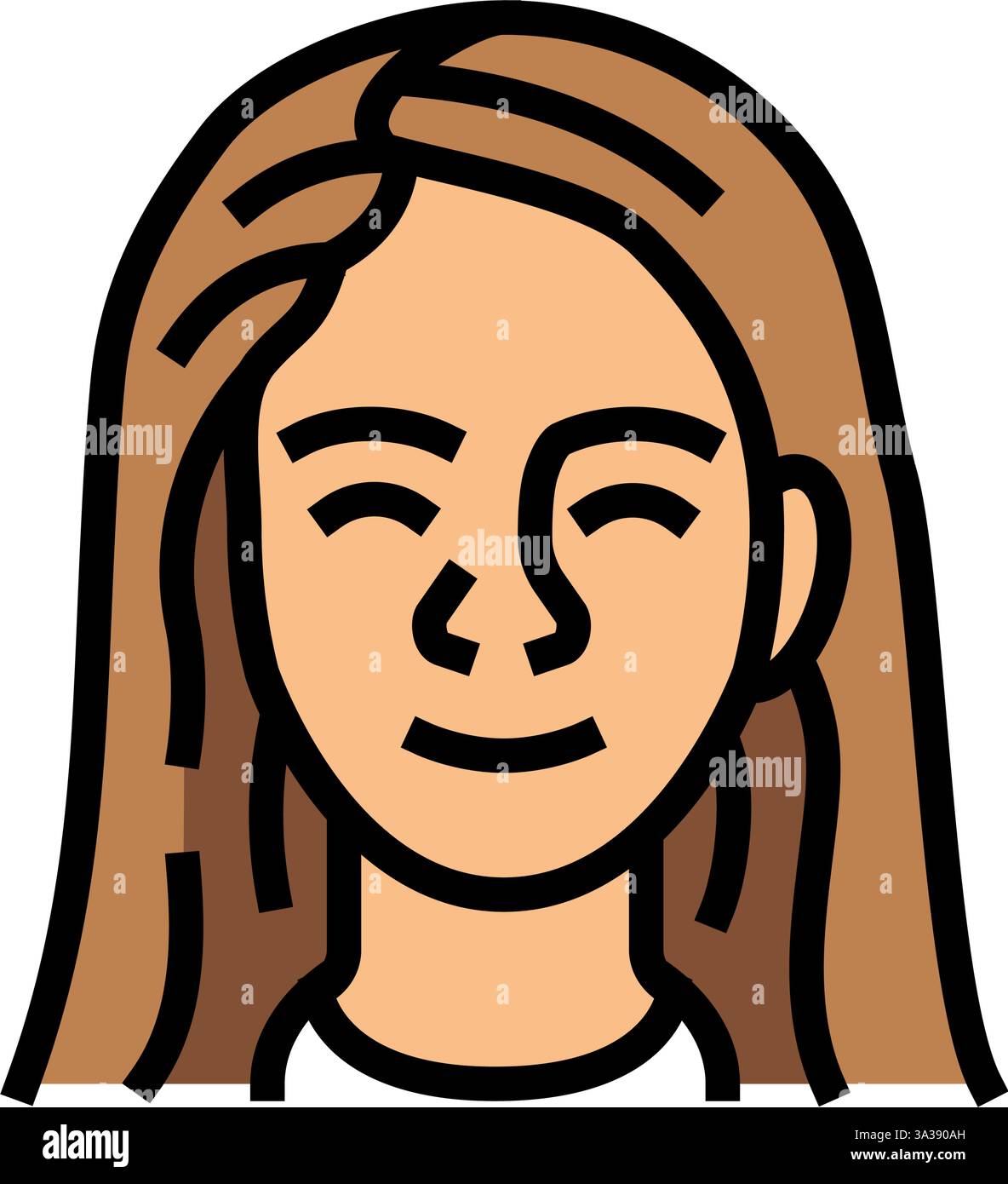 relaxed face slow living color icon vector illustration Stock Vector ...