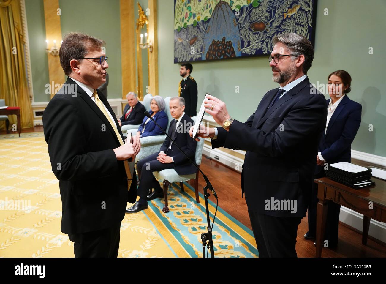 Ottawa, Canada. 14th Mar, 2025. Jonathan Wilkinson is sworn in as the ...
