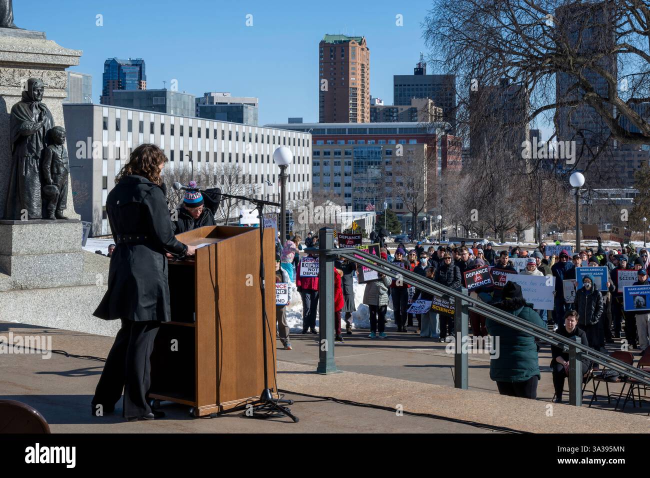 St. Paul, Minnesota. State capitol. Stand up for science rally. University of Minnesota ...