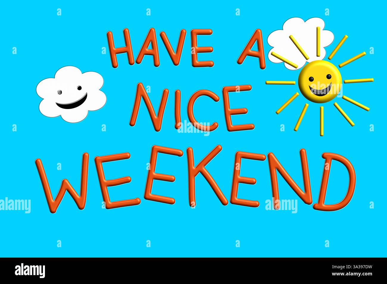 Have A Nice Weekend, phrase as illustration Stock Photo - Alamy