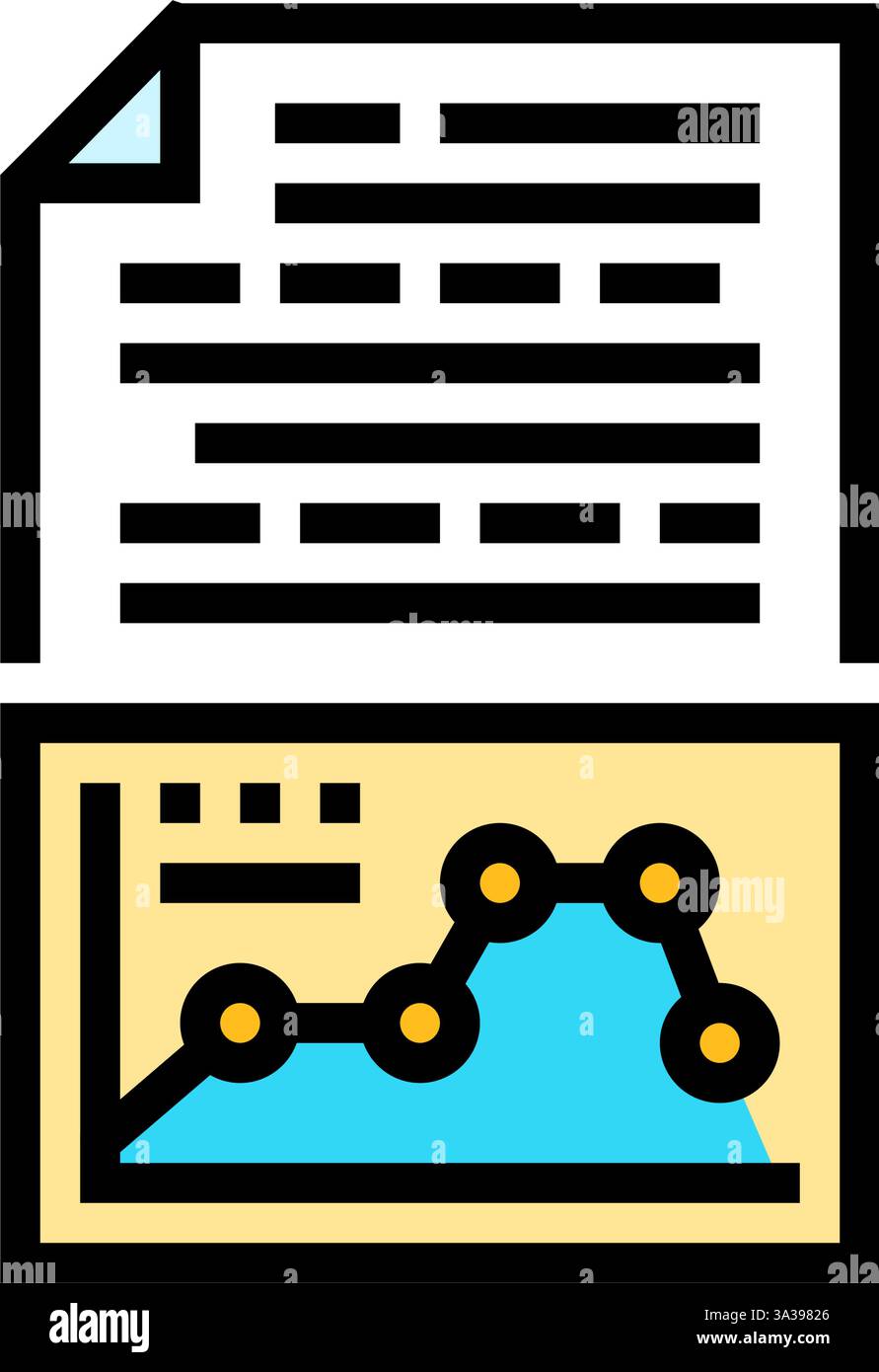 Text Analysis Graph Nlp Color Icon Vector Illustration Stock Vector Image And Art Alamy