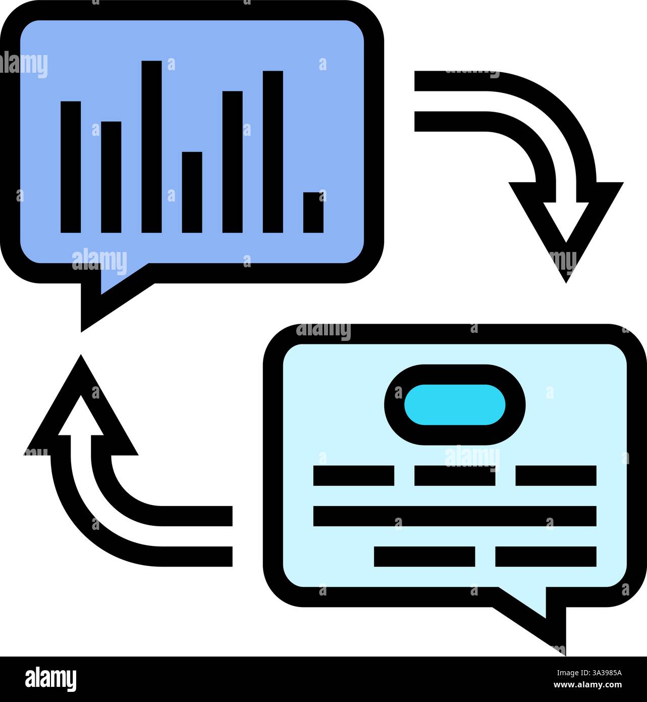 text speech wave nlp color icon vector illustration Stock Vector Image ...