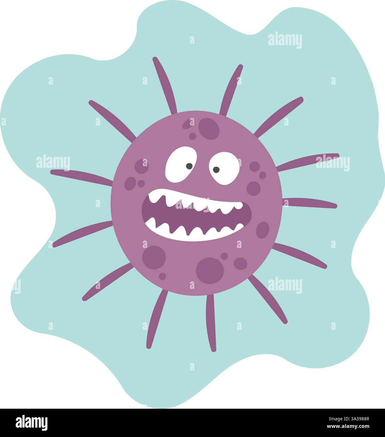 Angry virus cartoon illustration Stock Vector Image & Art - Alamy