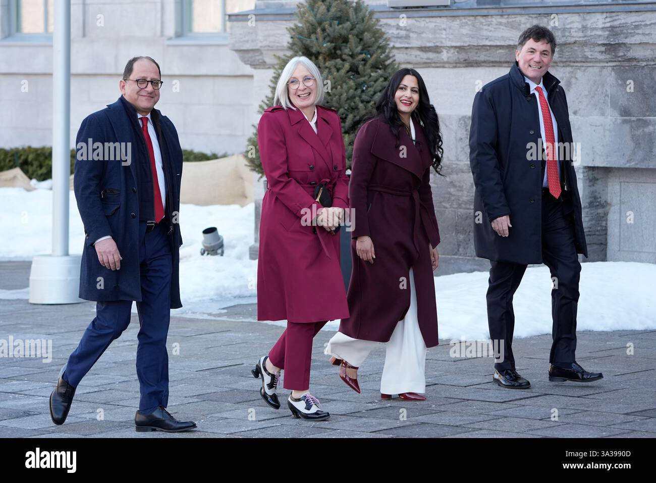 Ottawa, Canada. 14th Mar, 2025. Ali Ehsassi (left to right), Patty ...