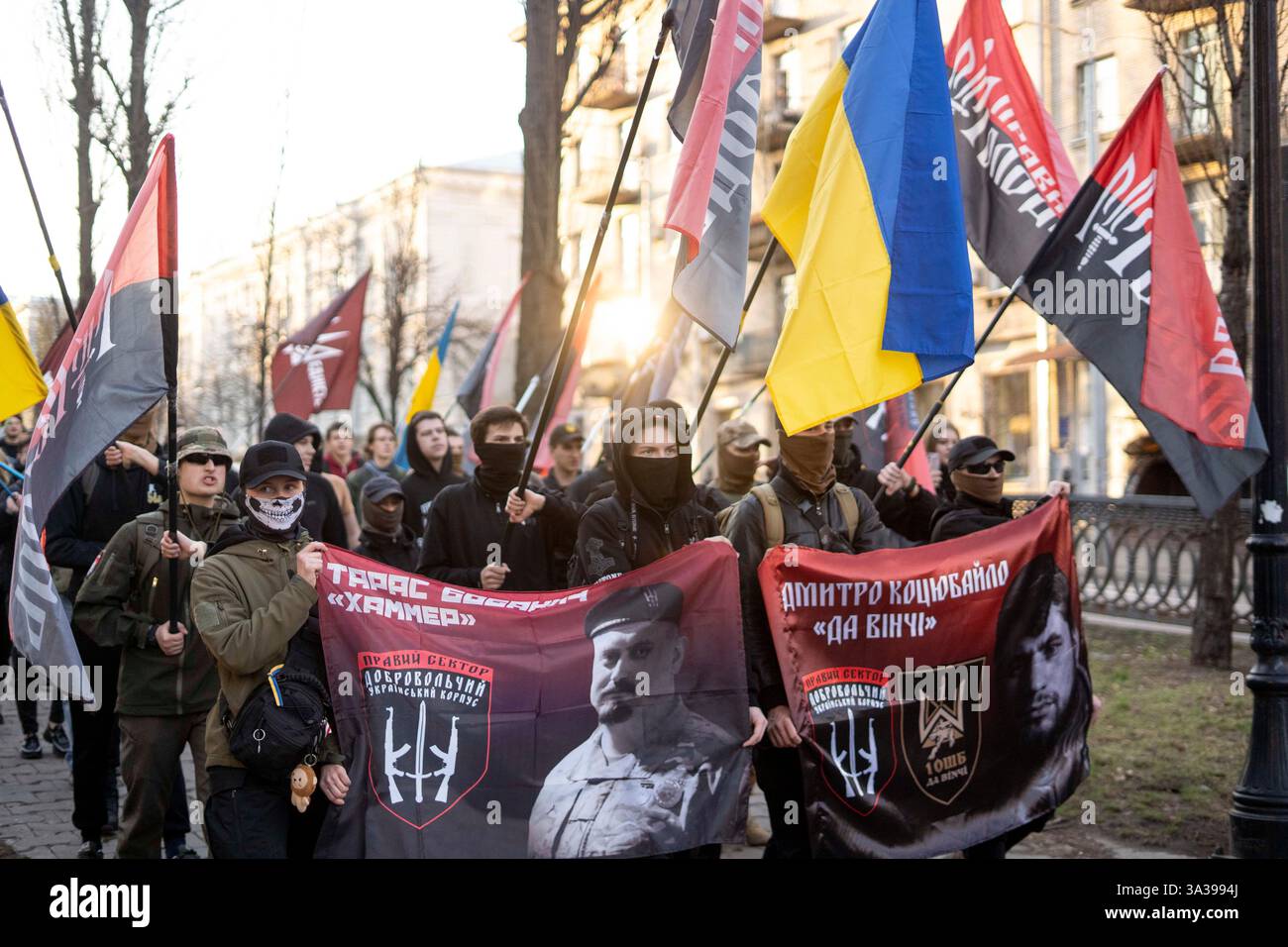 March in honor of Ukrainian Volunteers in Kyiv on Ukrainian Volunteer ...
