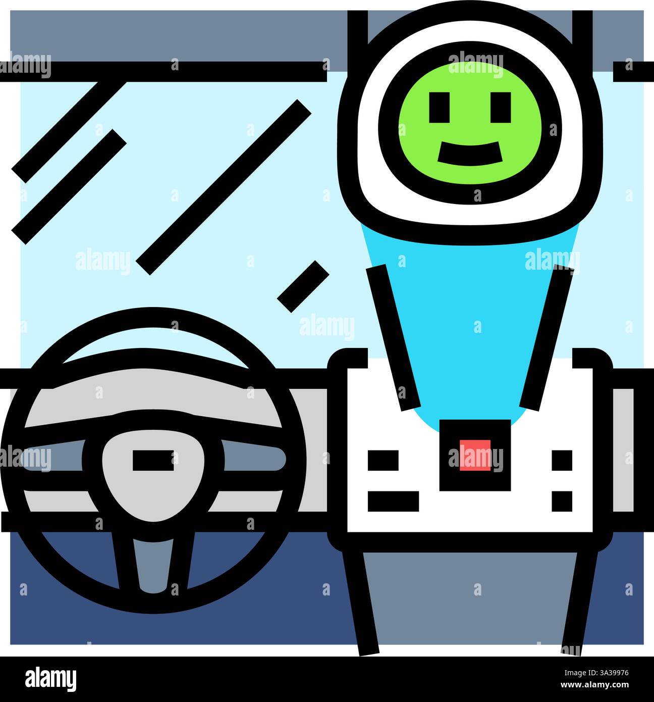 virtual assistant car color icon vector illustration Stock Vector Image ...