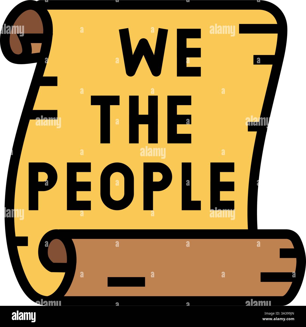 we the people scroll color icon vector illustration Stock Vector Image & Art - Alamy