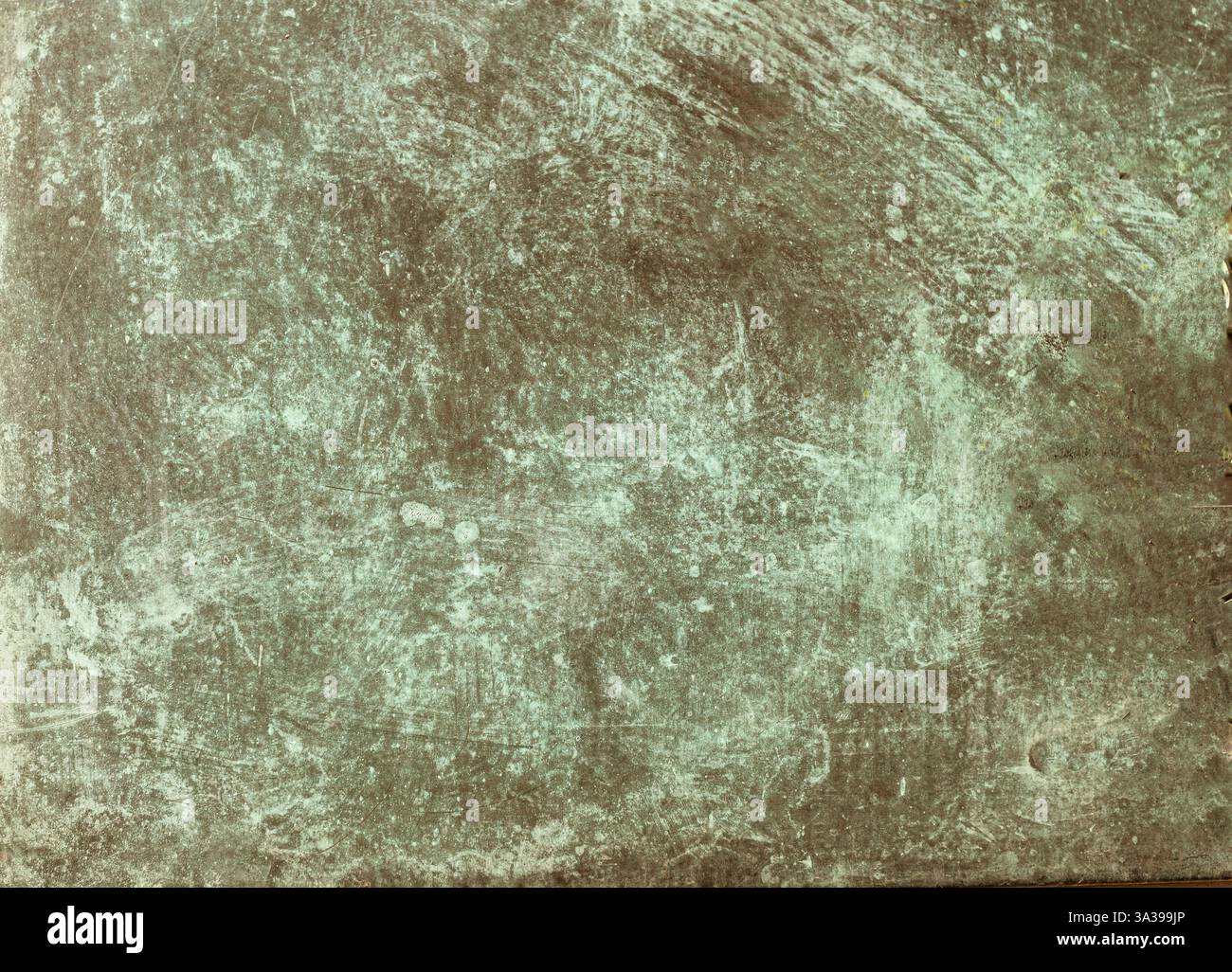 Close-up view of a weathered copper surface revealing the natural ...