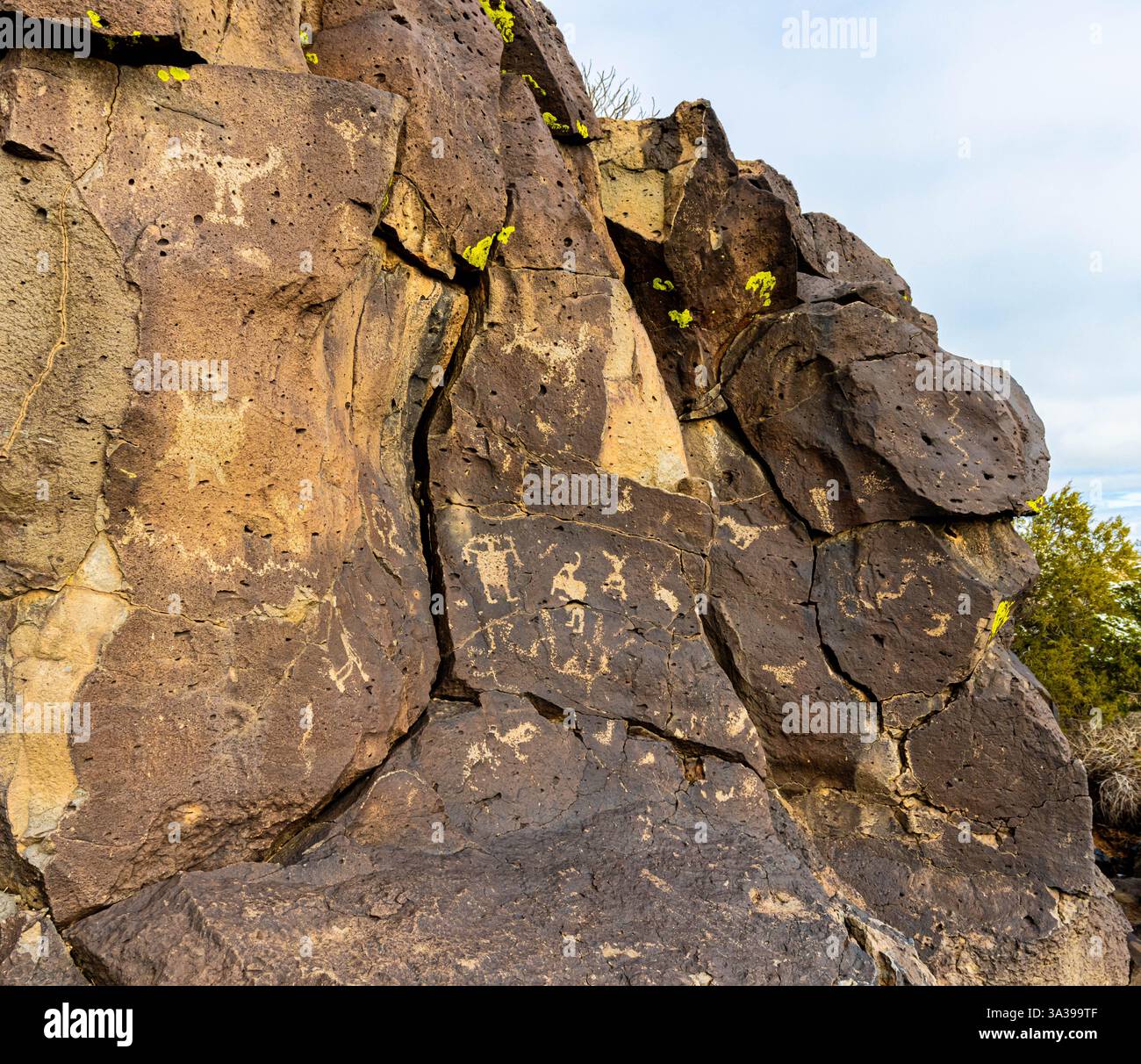 Ancient Native American Symbols Carved on Rock Panels, La Cieneguilla ...