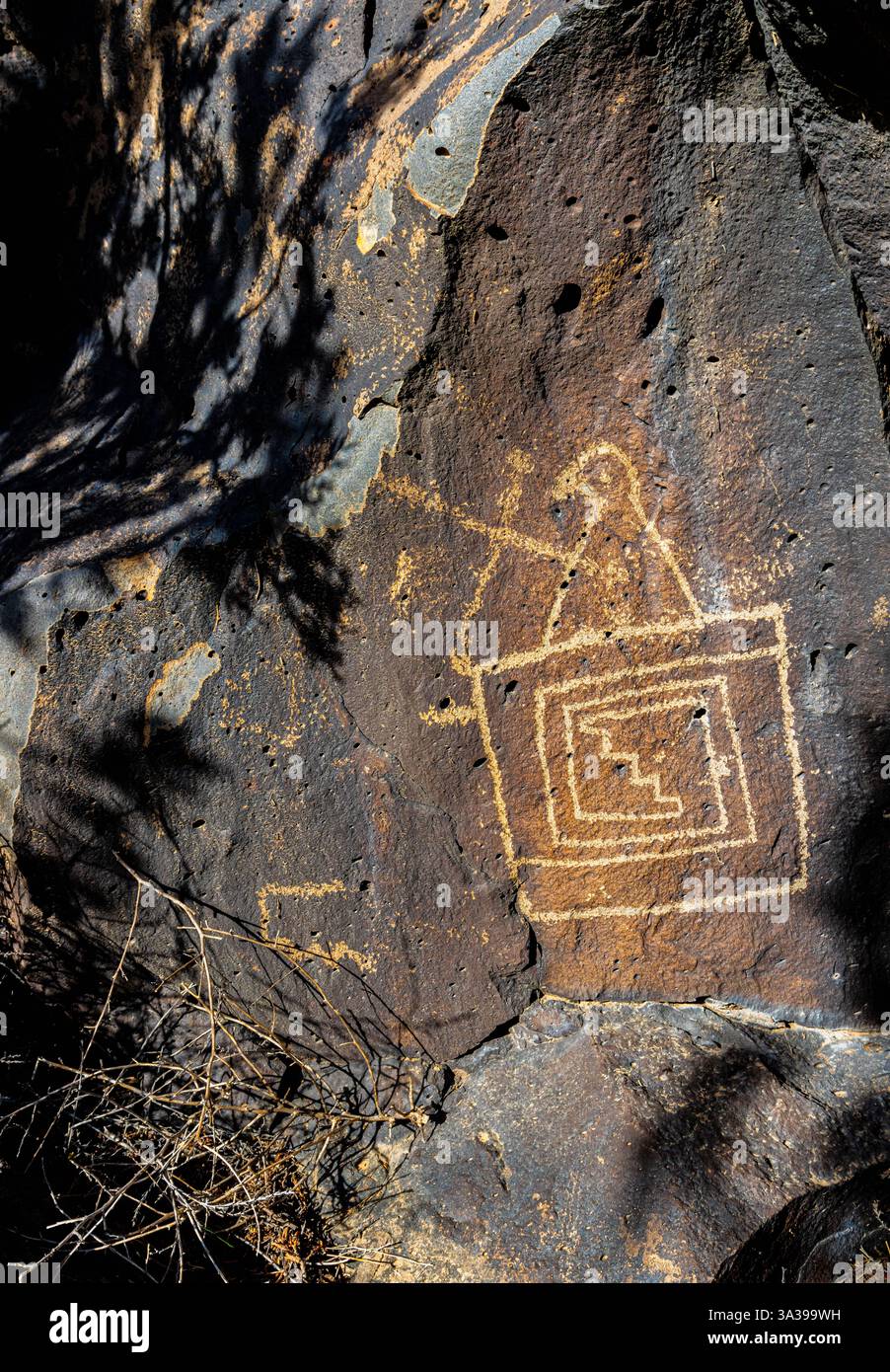 Ancient Native American Symbols Carved on Rock Panels, La Cieneguilla ...