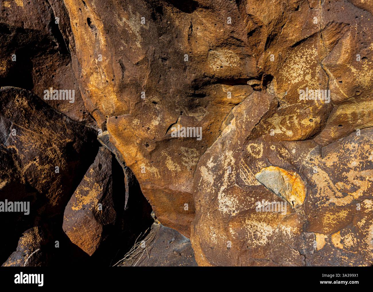Ancient Native American Symbols Carved on Rock Panels, La Cieneguilla ...