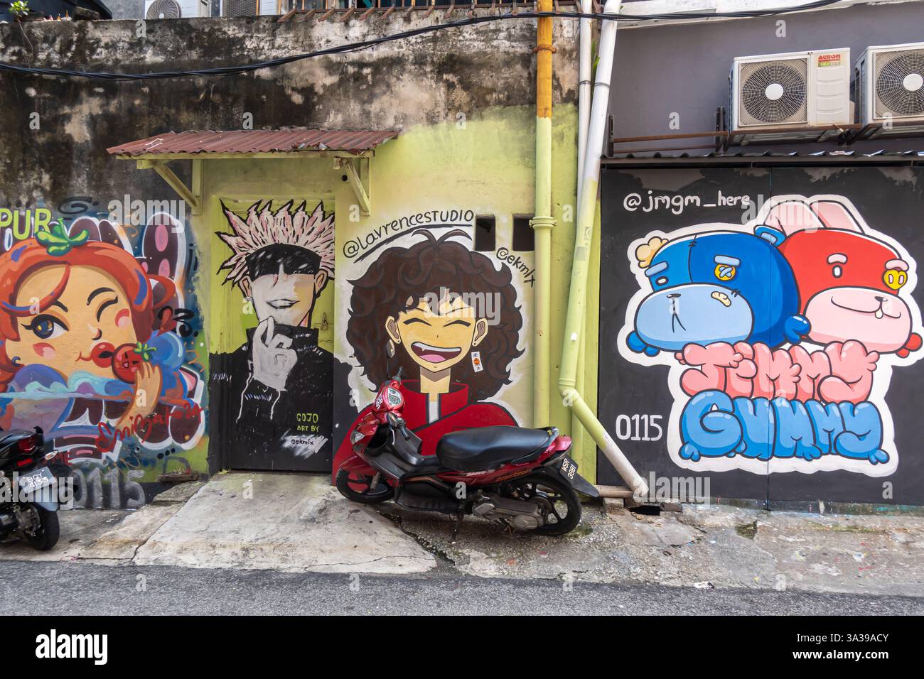 graffiti, street art, Chinatown Kuala Lumpur, Malaysia, Asia Stock ...