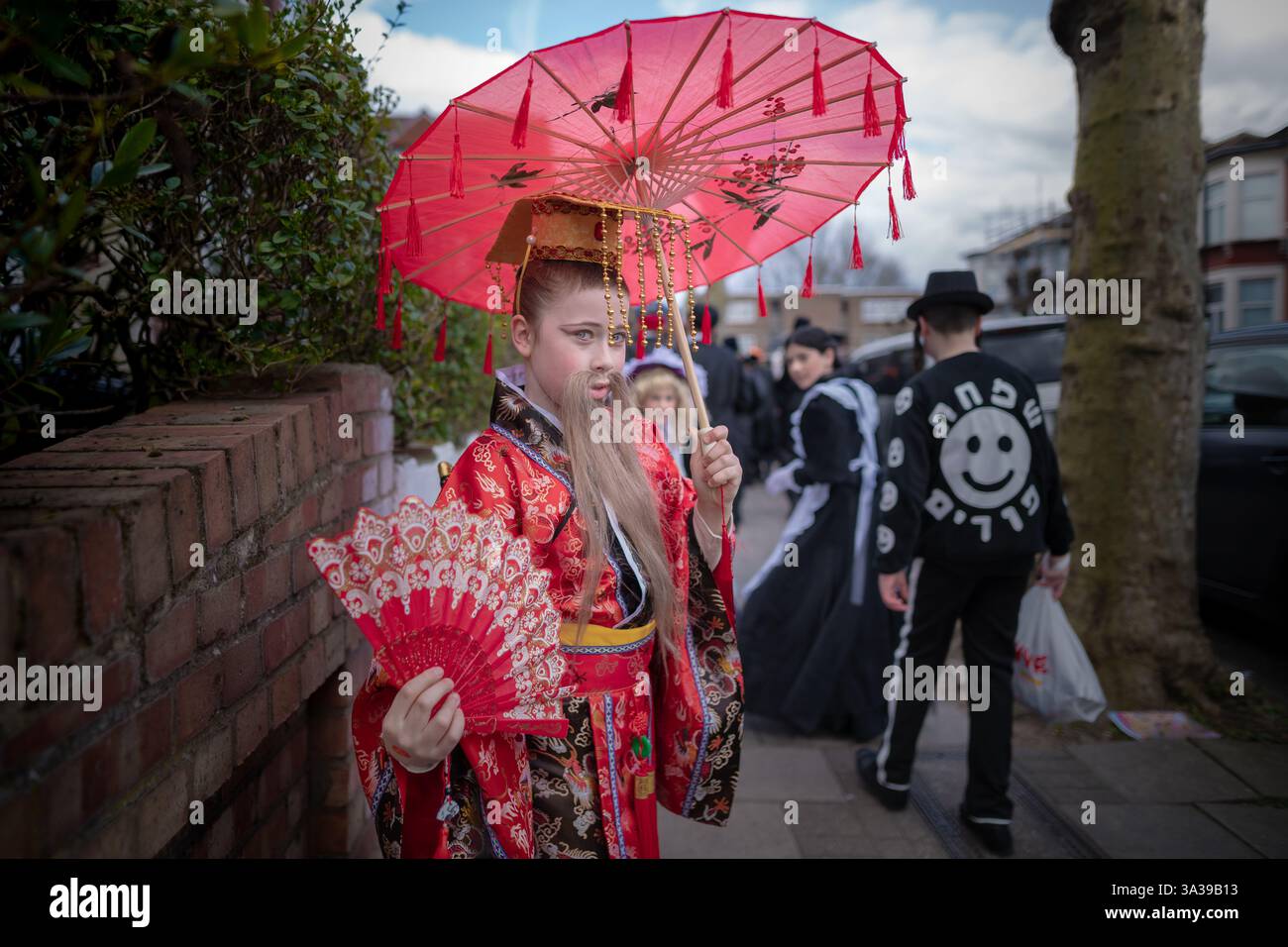 London, UK. 14th March, 2025. British Haredi Jews in north London ...
