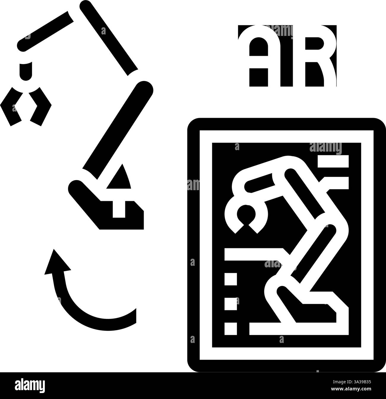 augmented reality industry glyph icon vector illustration Stock Vector ...