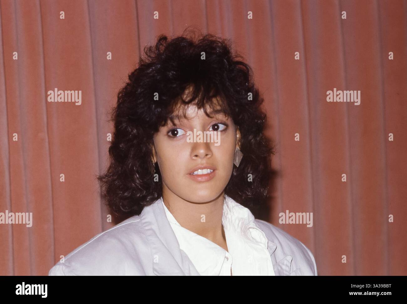 Jennifer Beals, at a press event for "The Bride" (1985)./ File ...
