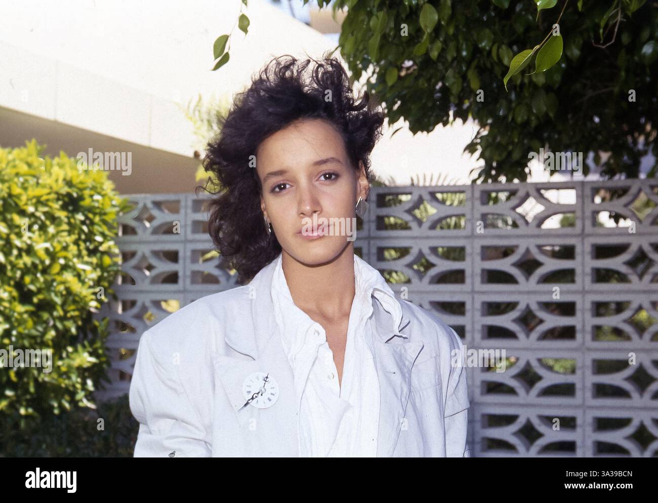 Jennifer Beals, at a press event for "The Bride" (1985)./ File ...