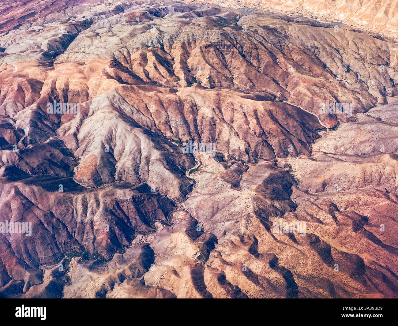 Aerial view of high desert mountains. Mountain landscape. Beauty in ...