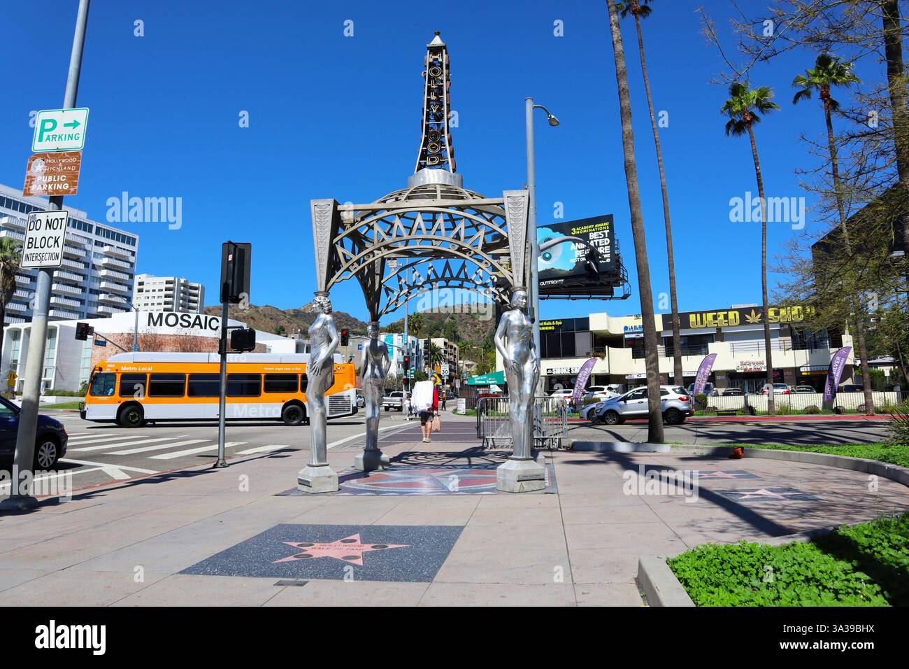 Hollywood, Four Ladies of Hollywood, iconic sculpture at the juncture ...