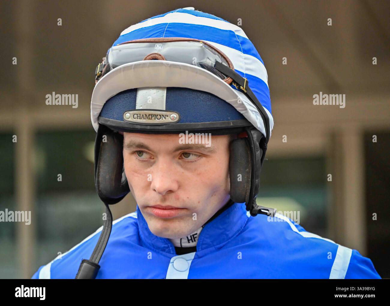 Cheltenham, UK. 14th Mar, 2025. Jockey Jonjo O’Neil Jr. ahead of the 13 ...