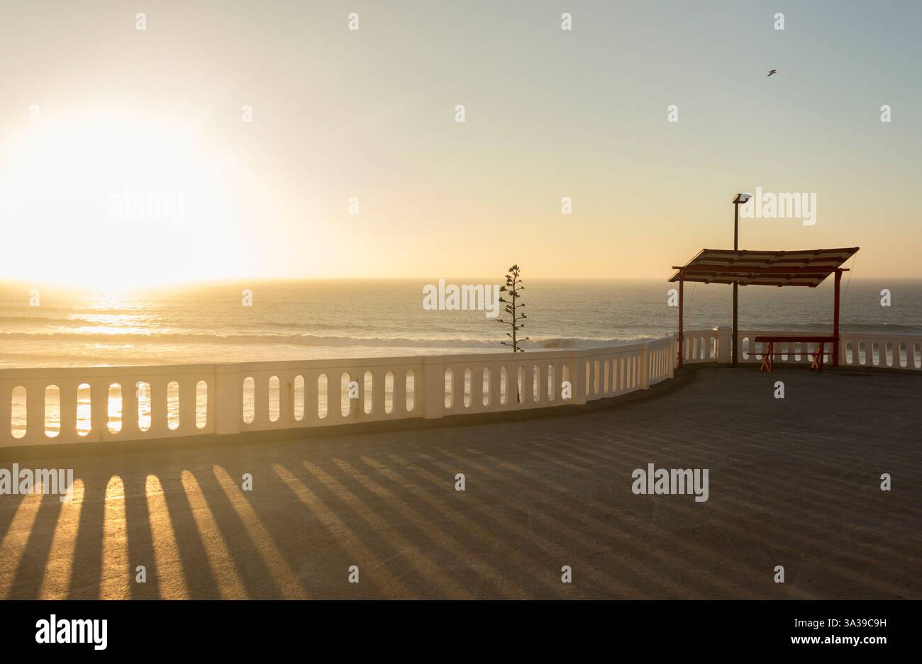 Amazing sunset at the famous Santa Cruz beach Stock Photo - Alamy