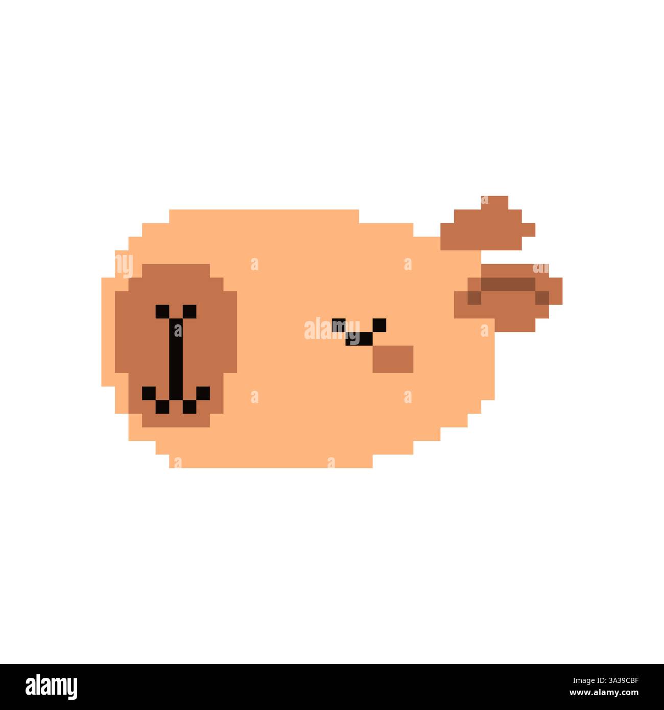Capybara pixel art. 8 bit Capybara face Stock Vector Image & Art - Alamy
